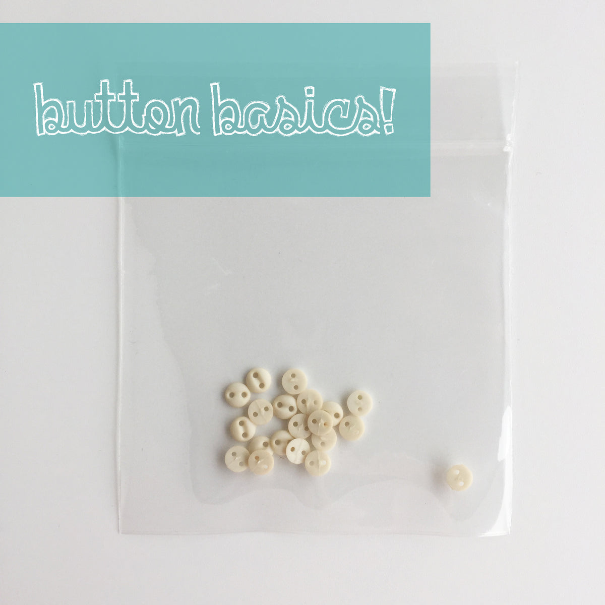Button Basics - 20 Ivory Matte Finish Buttons - 2/16" – Just Another ...